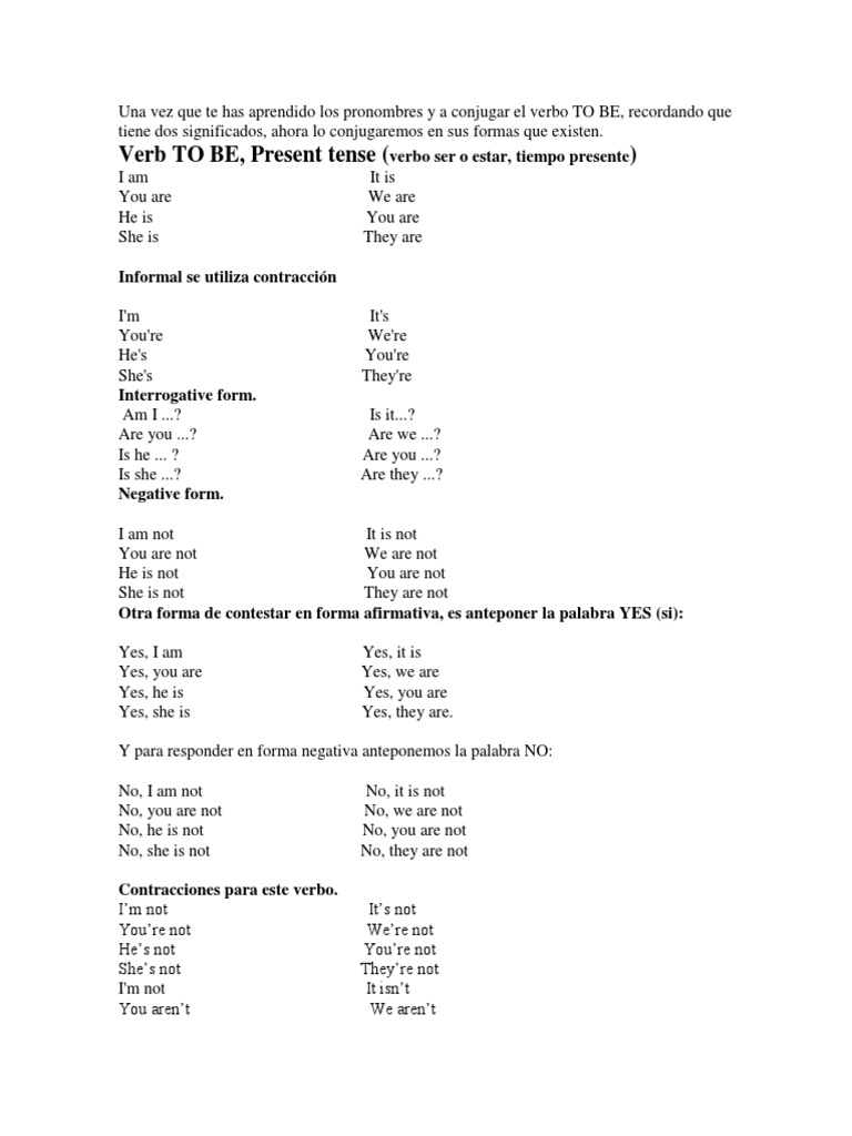 Verbos en Ingles. Microsoft Office Word | PDF | Verbo | Asunto (gramática)