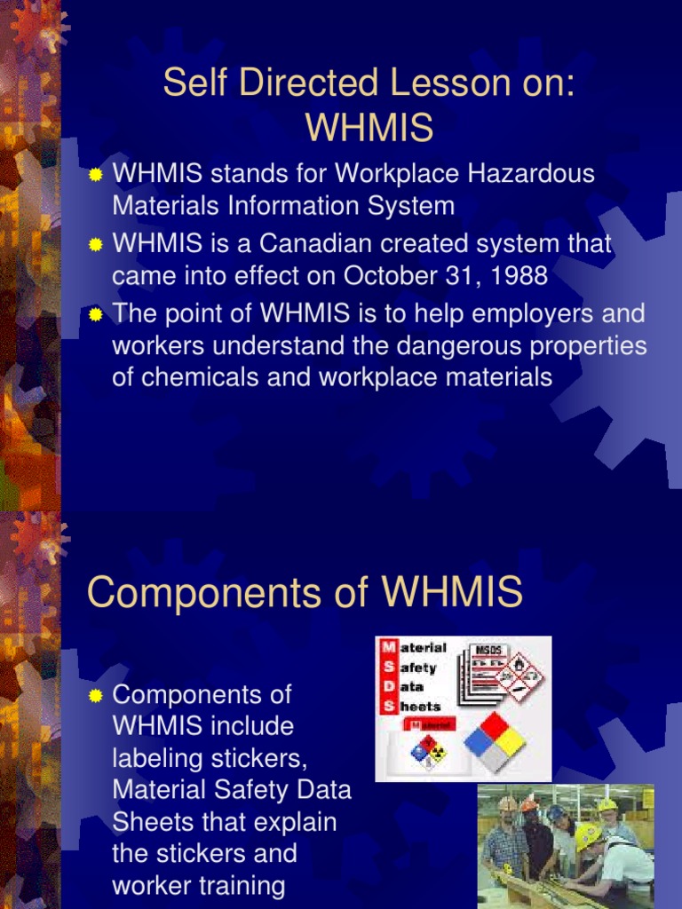 WHMIS: Essential Safety Guide | PDF | Combustion | Dangerous Goods