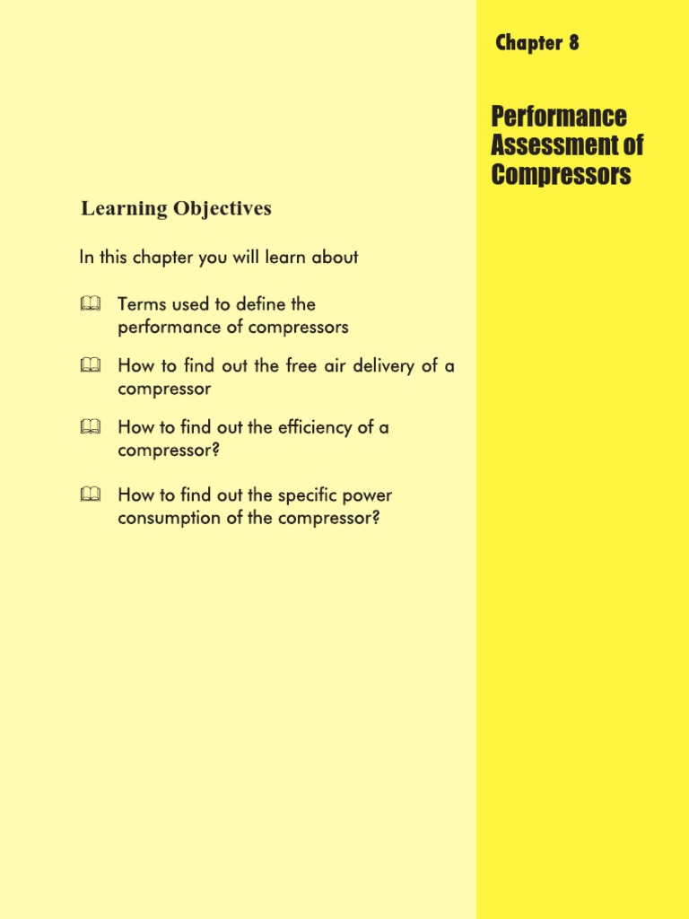 Performance Assessment of Compressors: Learning Objectives | PDF ...