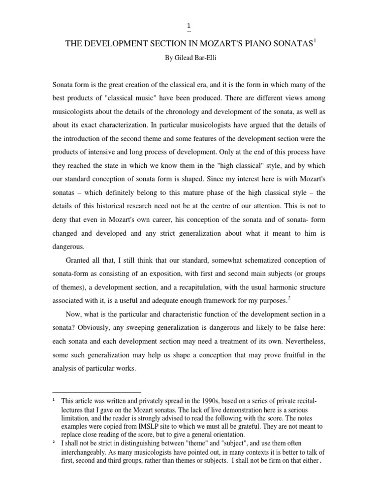 Analysis Mozart | PDF | Musical Forms | Elements Of Music