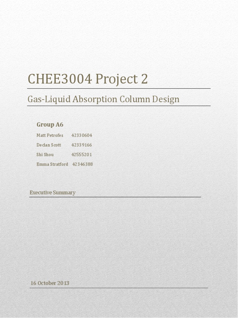 Report Template | PDF | Solubility | Gases