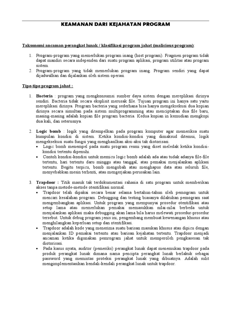 Materi Keamanan Dari Devil Program | PDF