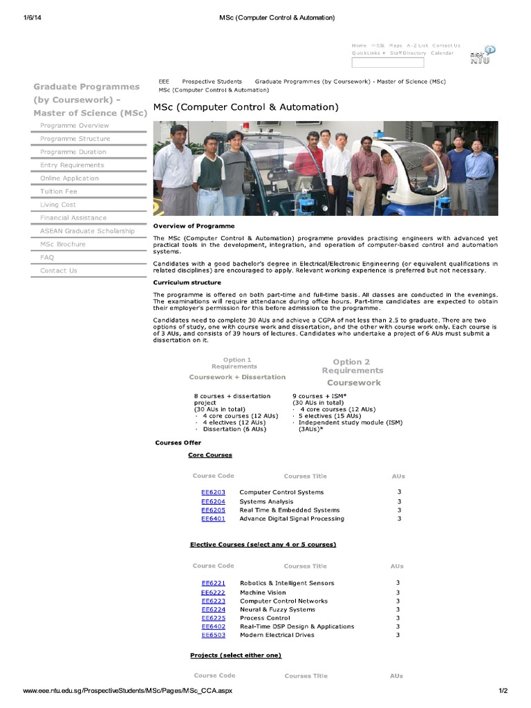 NTU CCA Course & Books | PDF | Digital Signal Processing | Control Theory