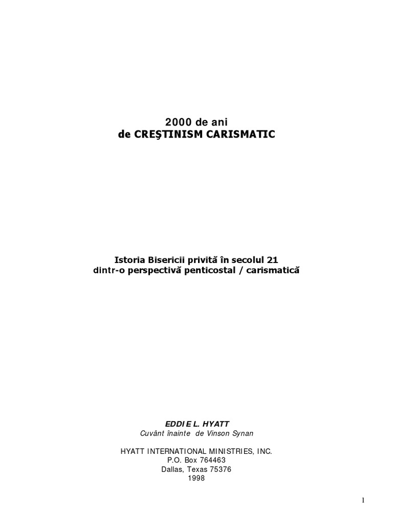 2000 de Ani de Crestinism Carismatic | PDF