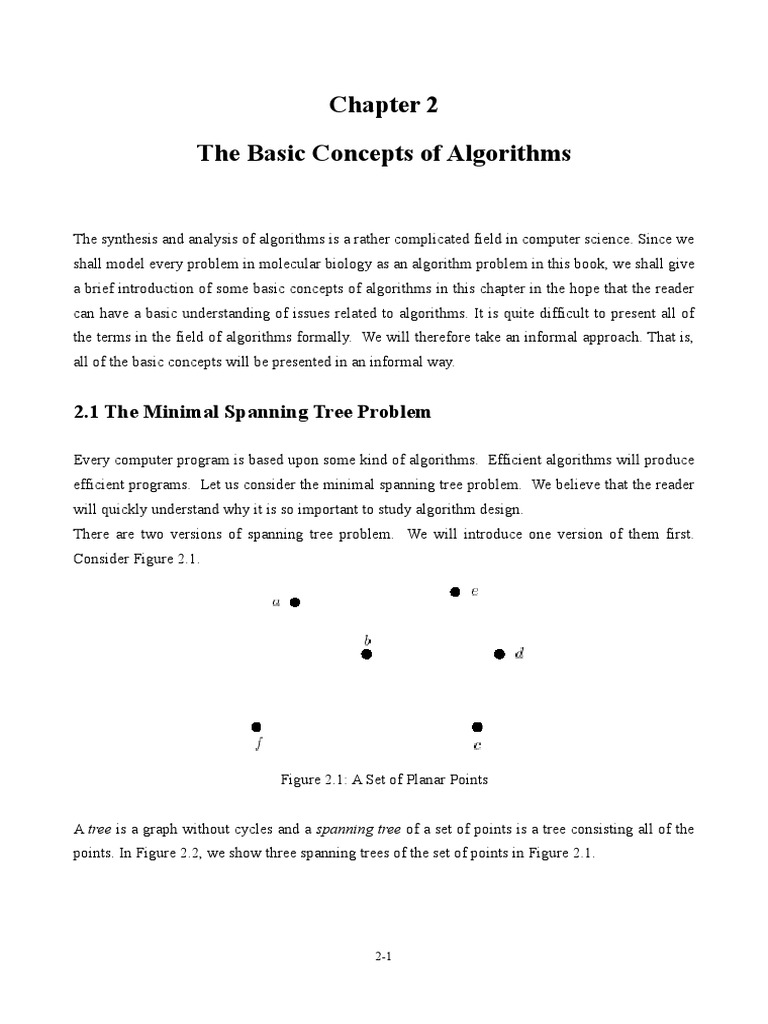 The Basic Concepts of Algorithms: 2.1 The Minimal Spanning Tree Problem | PDF | Time Complexity ...