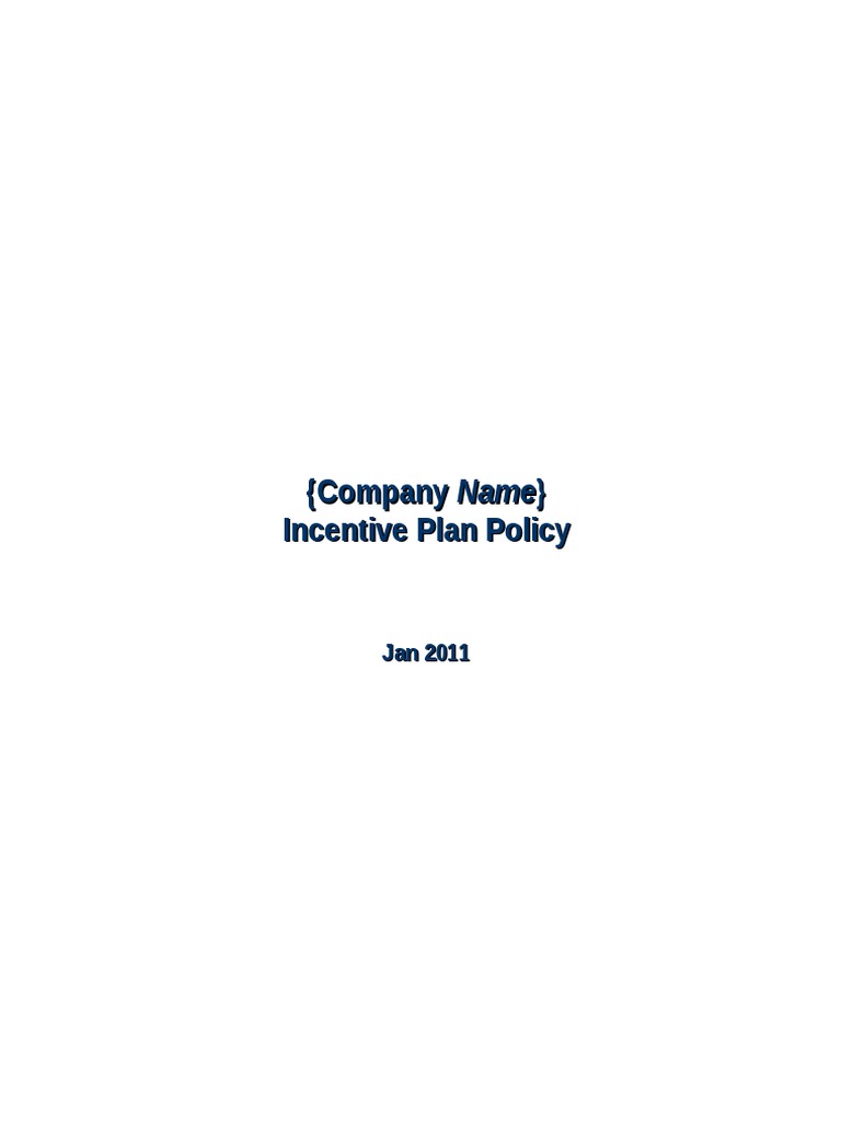 Incentive Plan Policy-Templates | PDF | Business | Economies