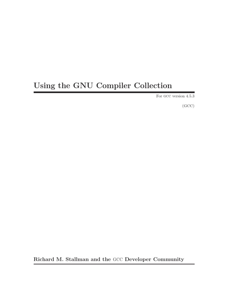 Using The GNU Compiler Collection PDF | Download Free PDF | C ...