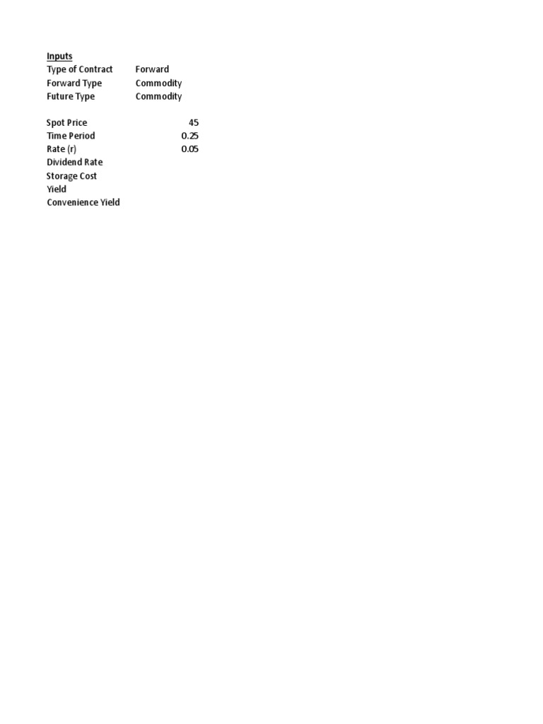 Commodity Forward and Future Valuation | PDF
