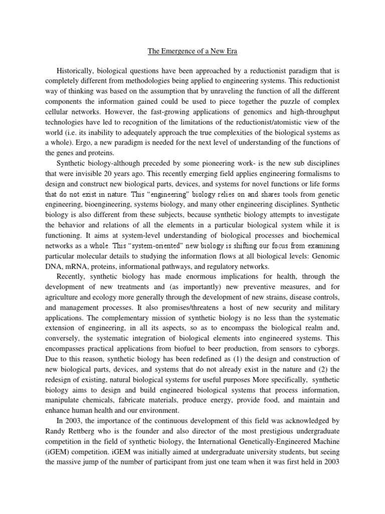 Contoh Essay Biologi Molekuler | PDF | Genomics | Biology