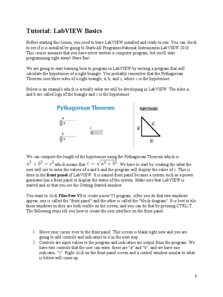 Tutorial Labview | PDF | Control Flow | Computer Program