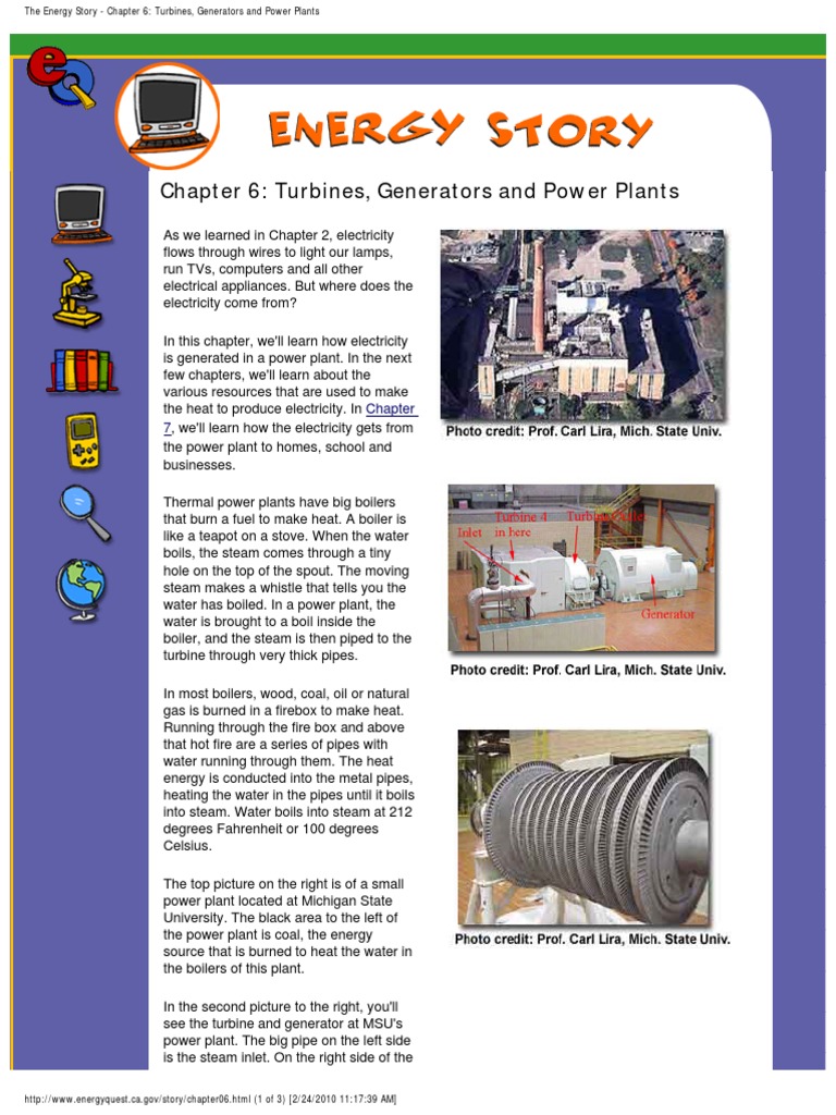The Energy Story - Chapter 6 - Turbines, Generators and Power Plants ...