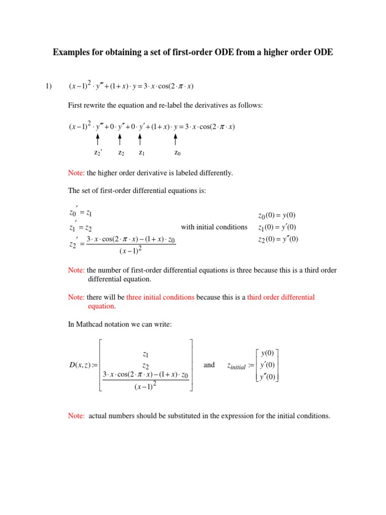 First Order Eq Ns | PDF | Ordinary Differential Equation ...