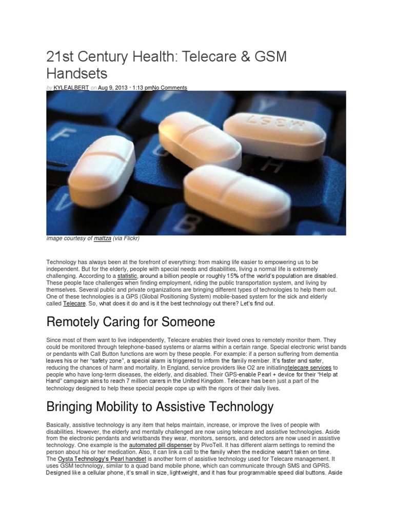 21st Century Health: Telecare & GSM Handsets: Remotely Caring For ...