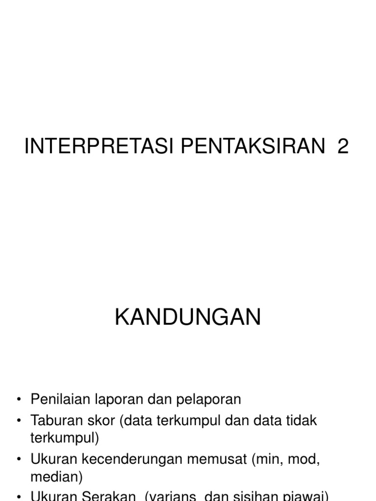 MTE 3112-Lecture 3 - Intrpetasi Pentaksiran 2 | PDF