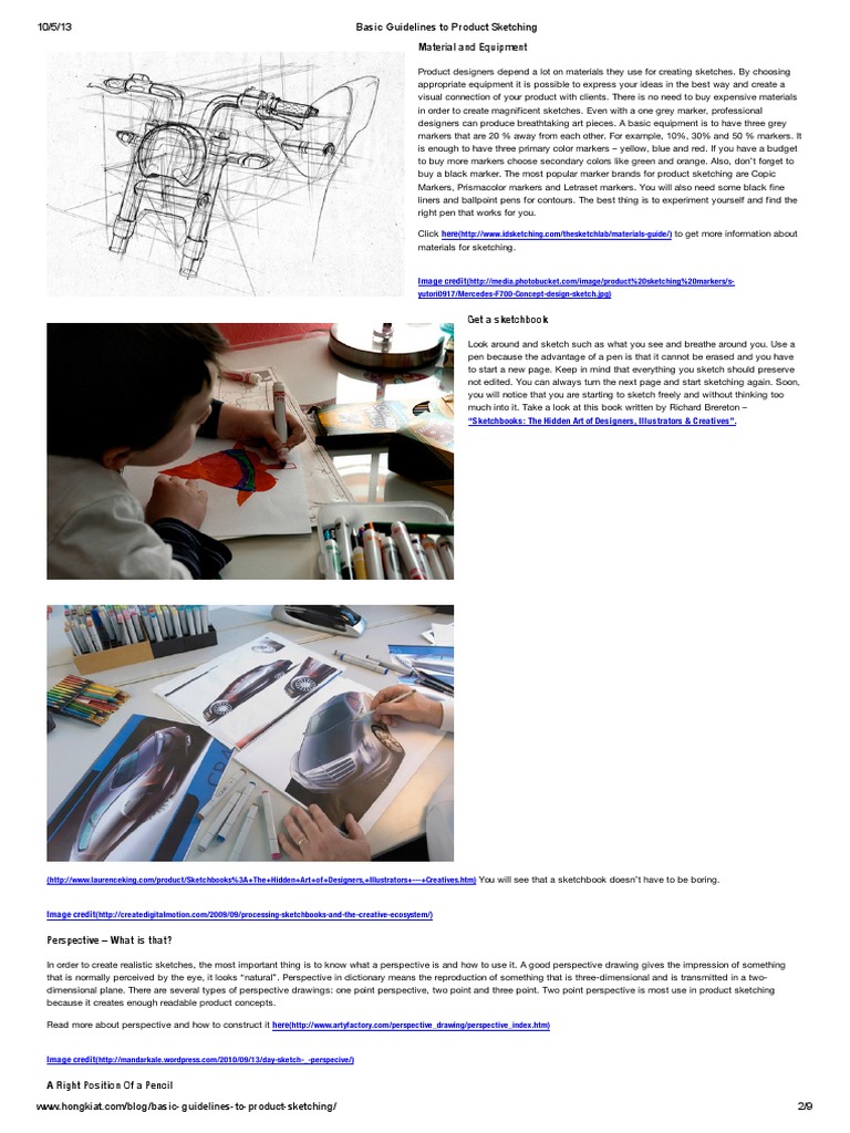 Basic Guidelines To Product Sketching | Download Free PDF | Shadow ...