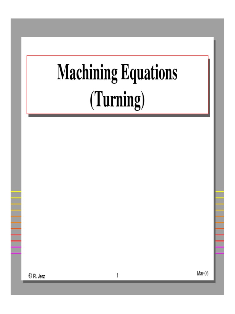 11-Turning Equations Full | PDF