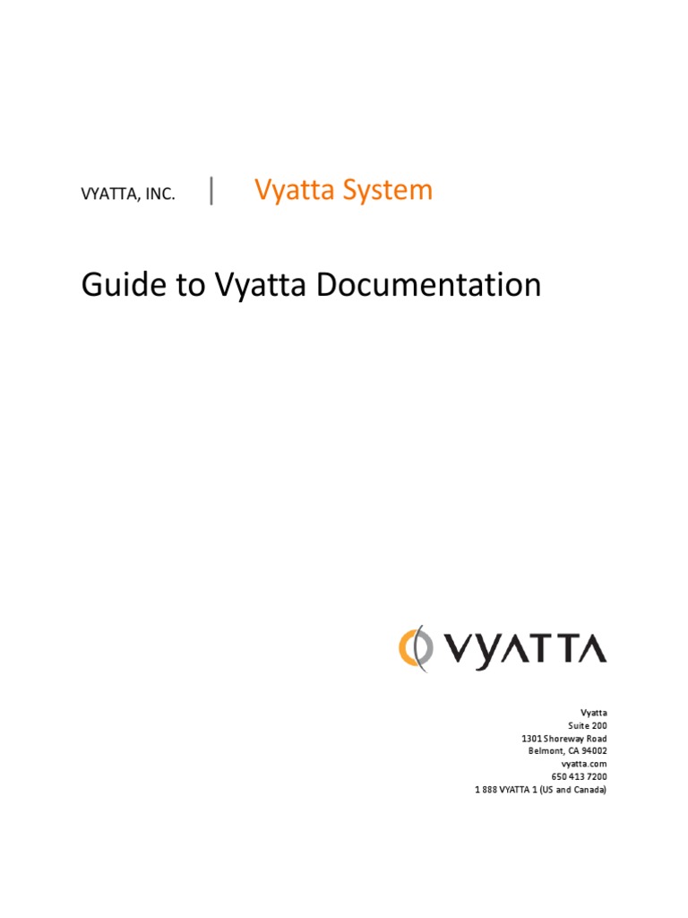 Vyatta-GuideToDocumentation 6.5R1 v01 | PDF | Virtual Private Network | Firewall (Computing)