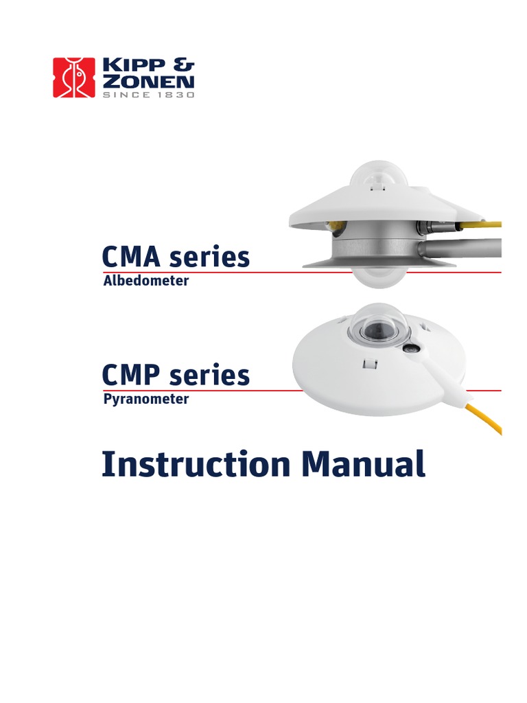 KippZonen Manual Pyranometers Albedometers CMP CMA Series 0901 | PDF ...
