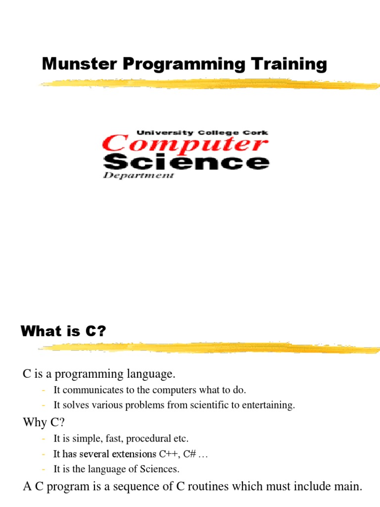 Munster Programming Training | PDF | C (Programming Language) | Subroutine