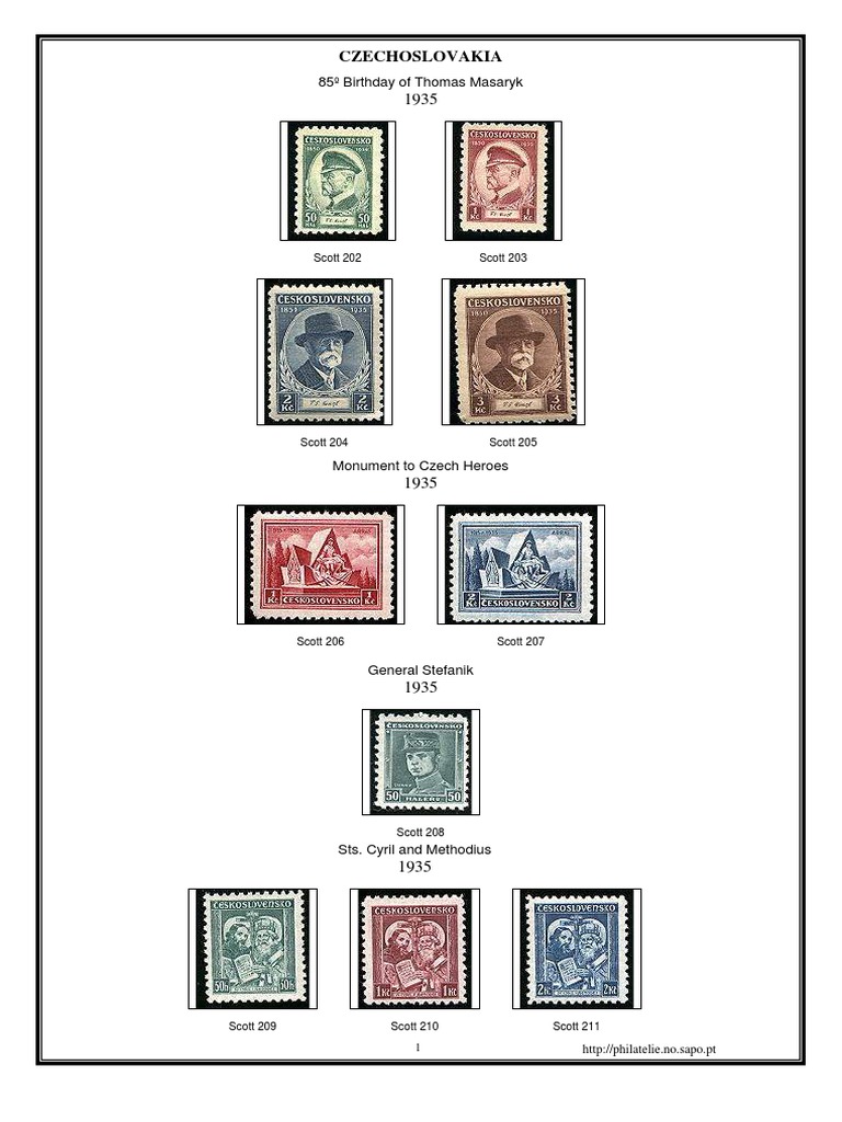 Stamps Album Czech - 1935 39 Ver0.1 | PDF | Art