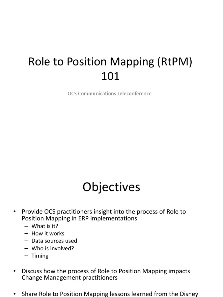 Role To Position Mapping | PDF | Business Process | Employment