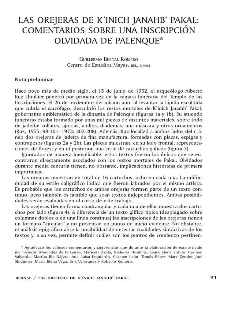 Orejeras Pakal | PDF | Pueblos mayas | Civilización maya
