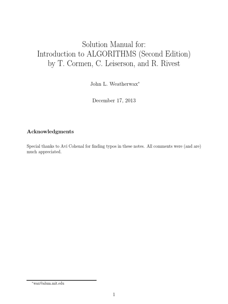 A Detailed Summary and Analysis of Algorithmic Solutions Presented in ...