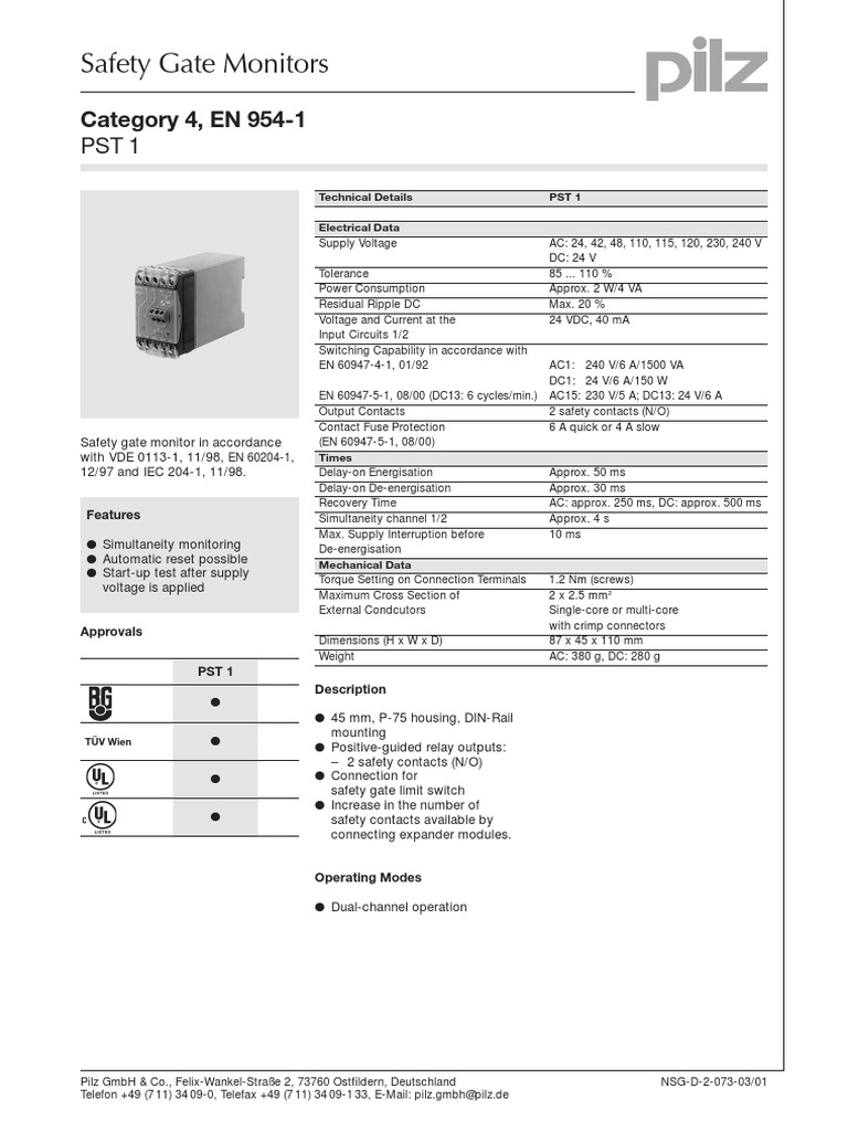 Pilz PST_1 | Relay | Electrical Engineering