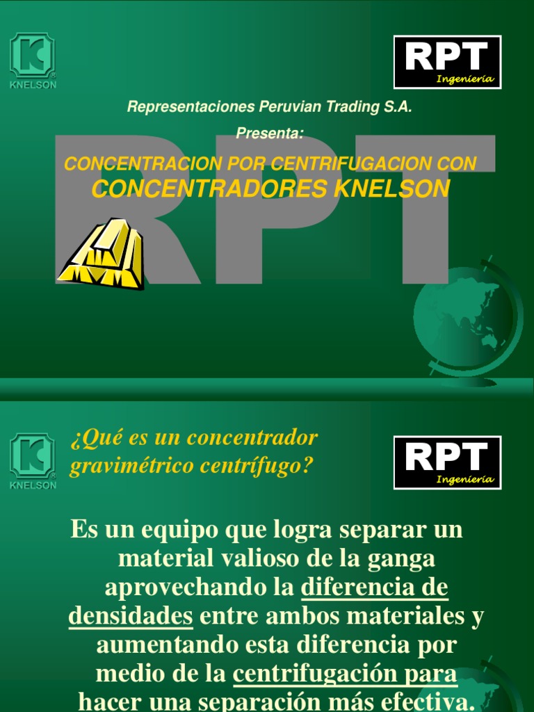 Concentradores Knelson | PDF | Oro | Naturaleza