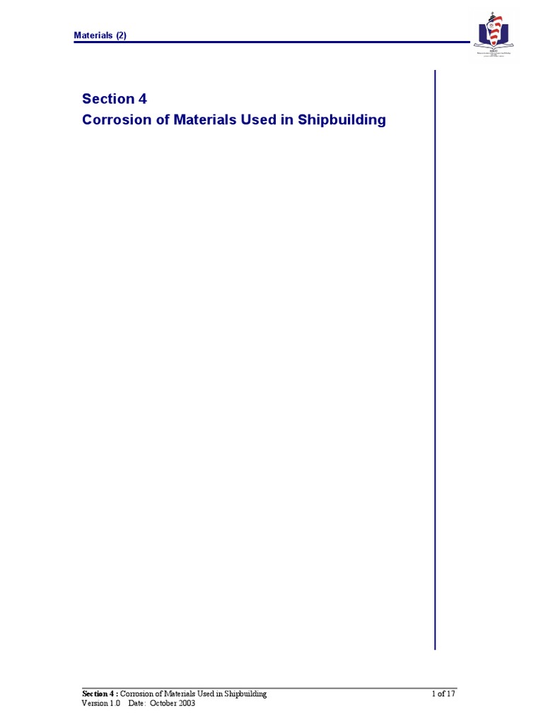 M172 Section Corrosionfsadf | PDF | Corrosion | Anode