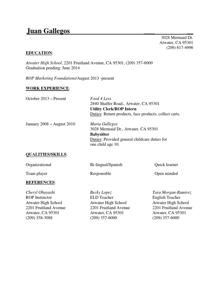 Juan Gallegos Resume | PDF