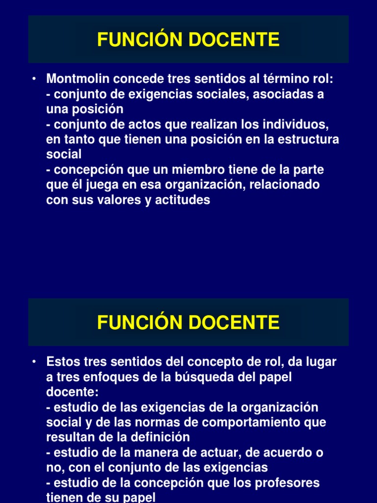 Función Docente | Maestros | Conocimiento