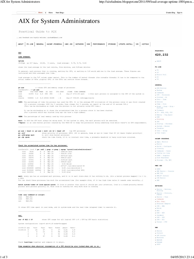 AIX For System Administrators - Performance | PDF | Thread (Computing) | Central Processing Unit