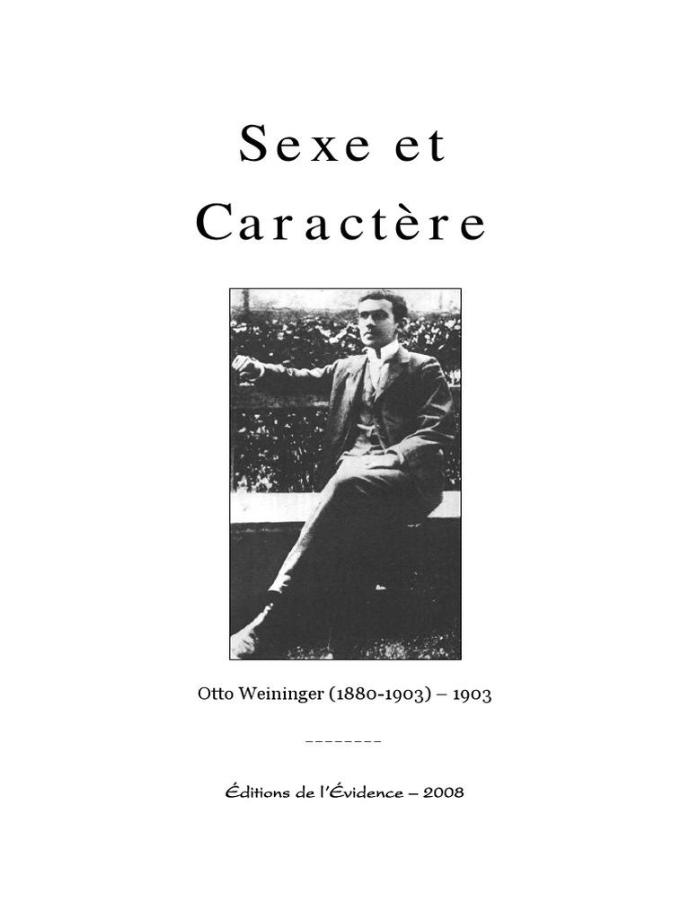 Weininger Otto - Sexe Et Caractère | PDF | Beauté | Érotisme