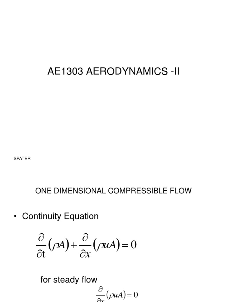 Aerodynamics 2 | PDF | Shock Wave | Compressible Flow