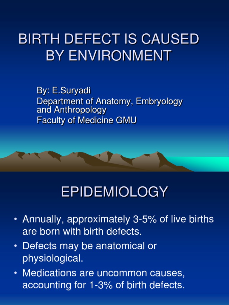 Birth Defect Non Genetik | PDF | Congenital Disorder | Fetus