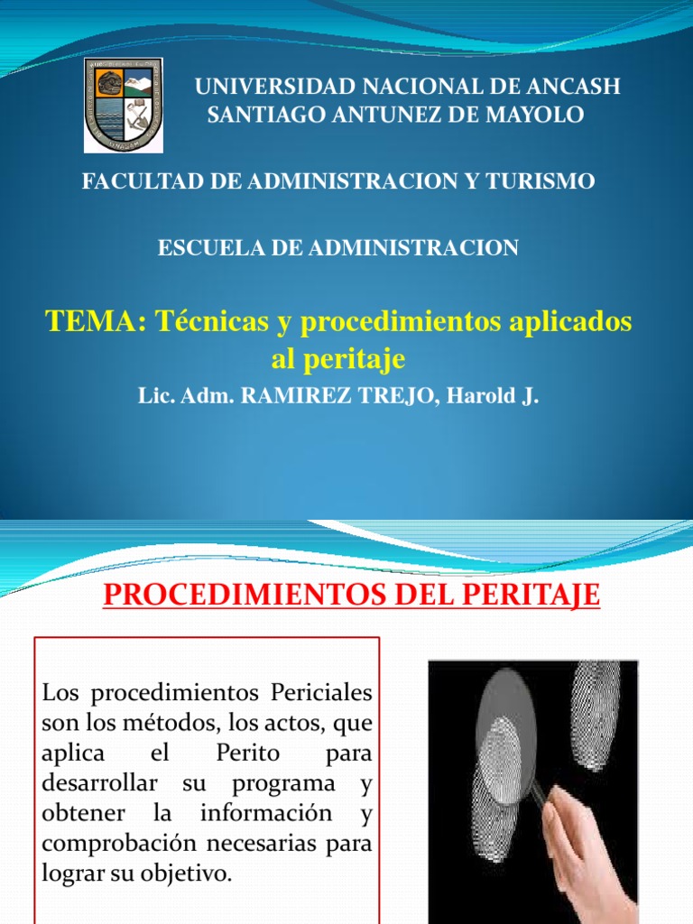 Técnicas y Procedimientos de Peritaje | PDF
