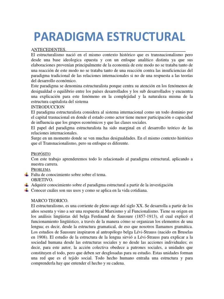 Paradigmas Estructurales | PDF | Paradigma | Conocimiento