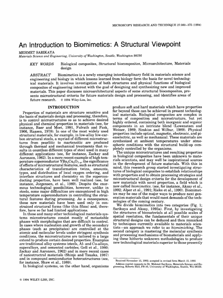 Biomimetics for Material Scientists | PDF | Crystal Structure ...