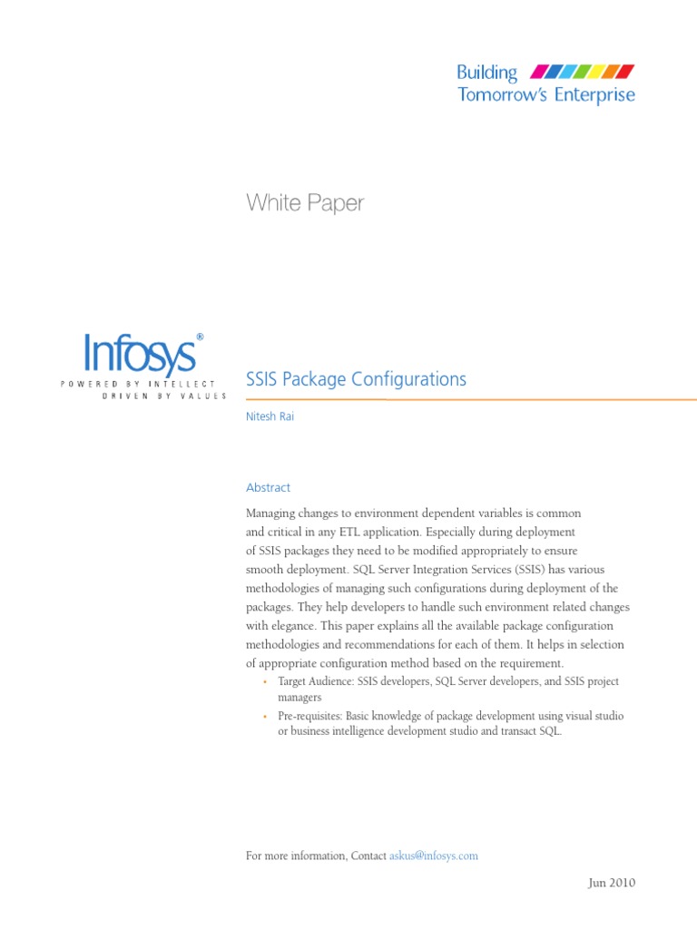 SSIS Package Configurations | PDF | Windows Registry | Microsoft Sql Server
