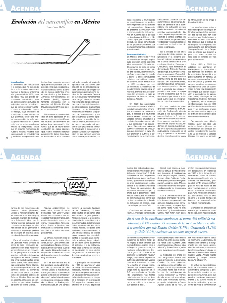 Evolución Del Narcotráfico en México | Descargar gratis PDF | Comercio ilegal de drogas | México