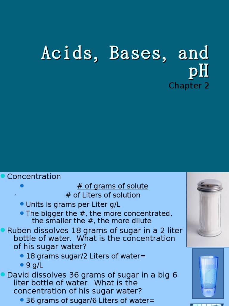 Acids And Bases Lecture Notes Pdf Hydroxide Ph