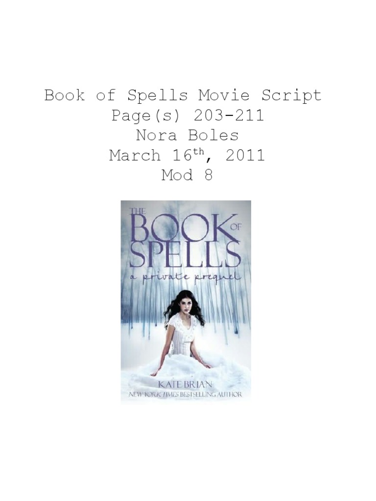 Book of Spells Movie Script | PDF