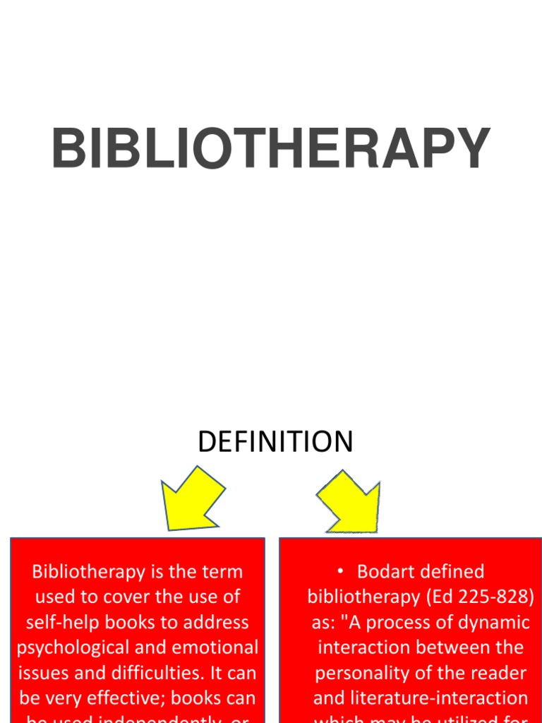 BIBLIOTHERAPY | PDF | Emotions | Applied Psychology