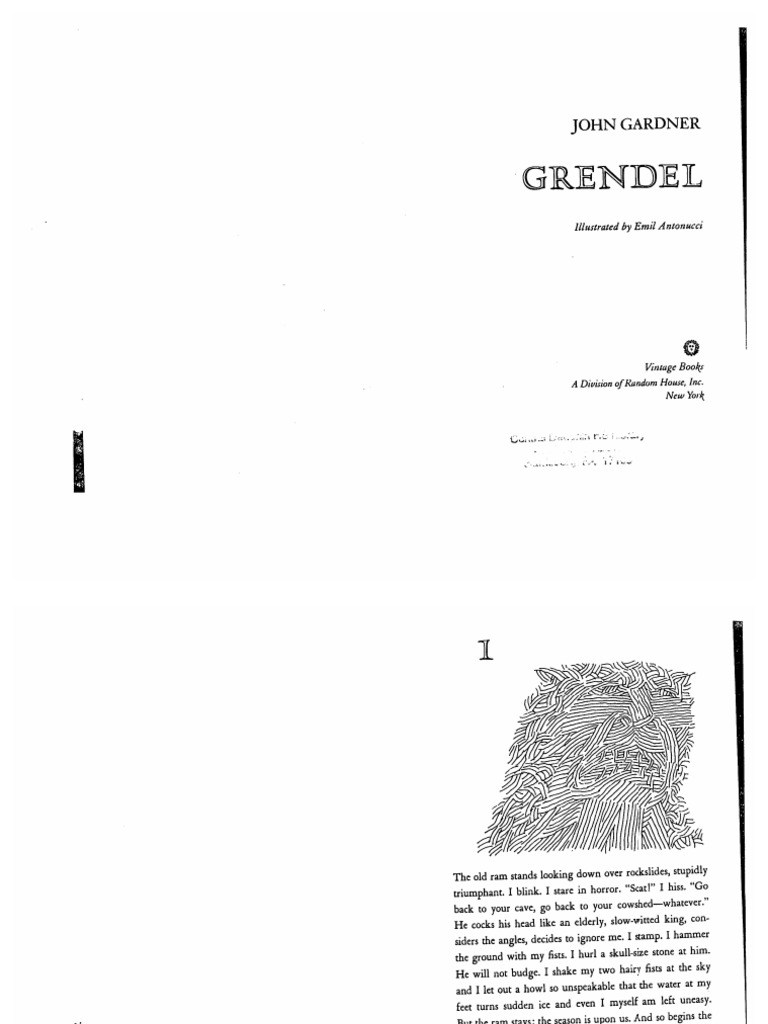 Grendel John Gardner Chapters 1-6 | PDF | Books