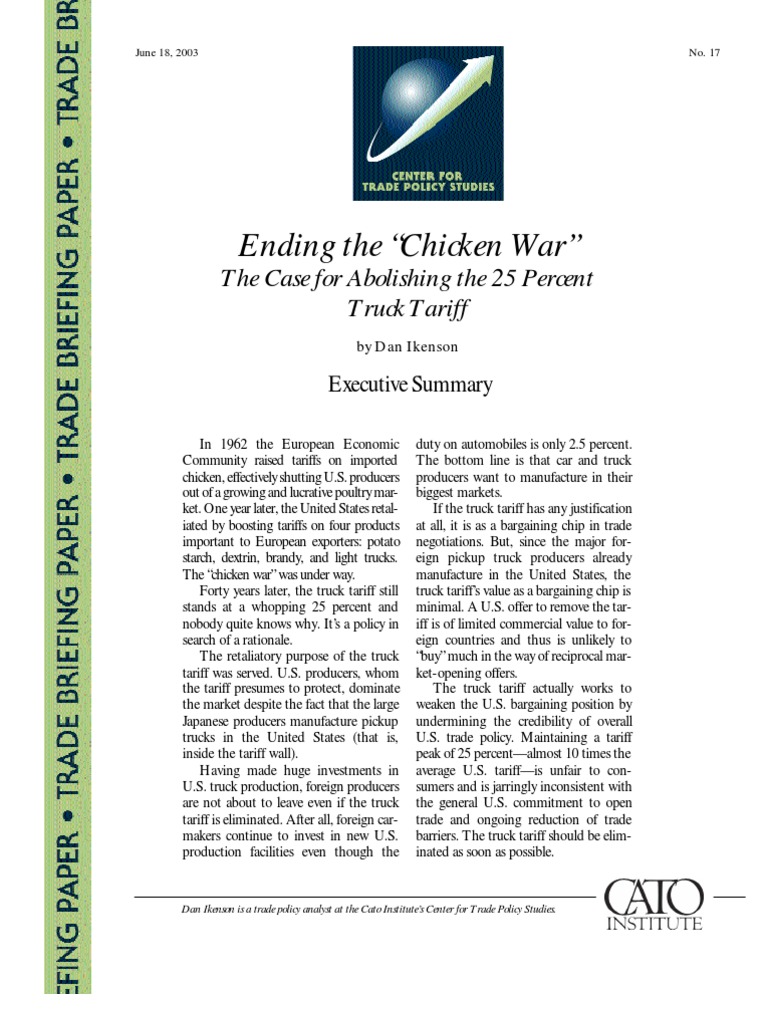 Ending The "Chicken War": The Case For Abolishing The 25 Percent Truck ...