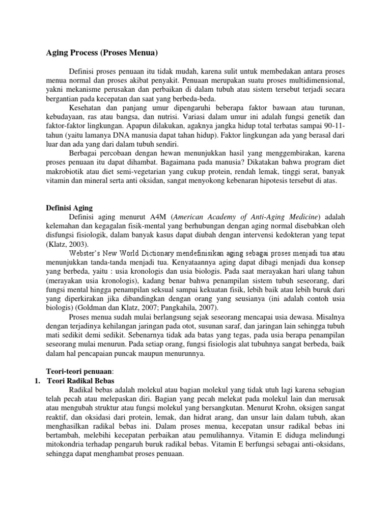 Aging Process | PDF