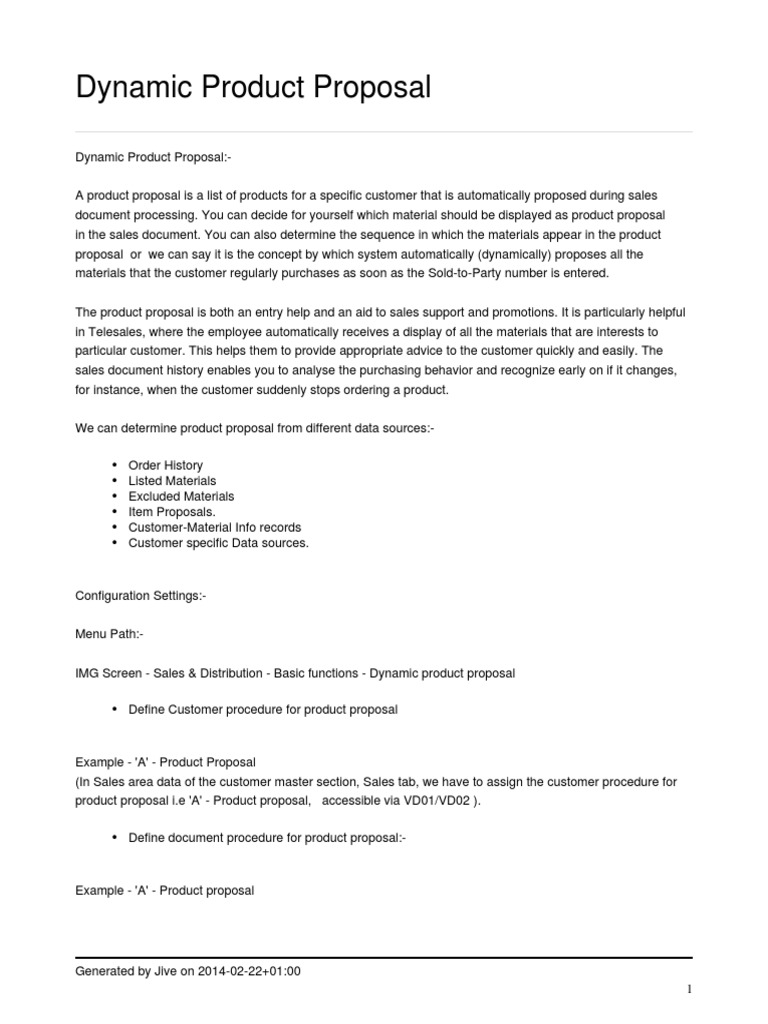 Dynamic Product Proposal in SAP SD | PDF | Software | Areas Of Computer ...
