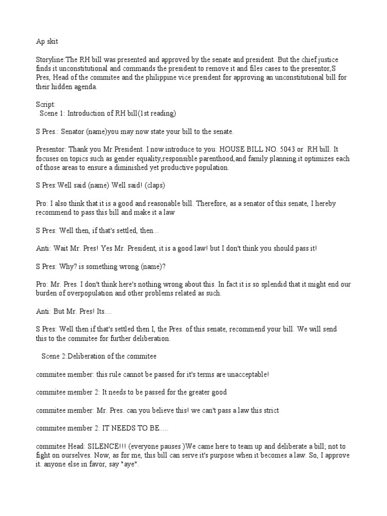 Group 2 AP Skit | PDF
