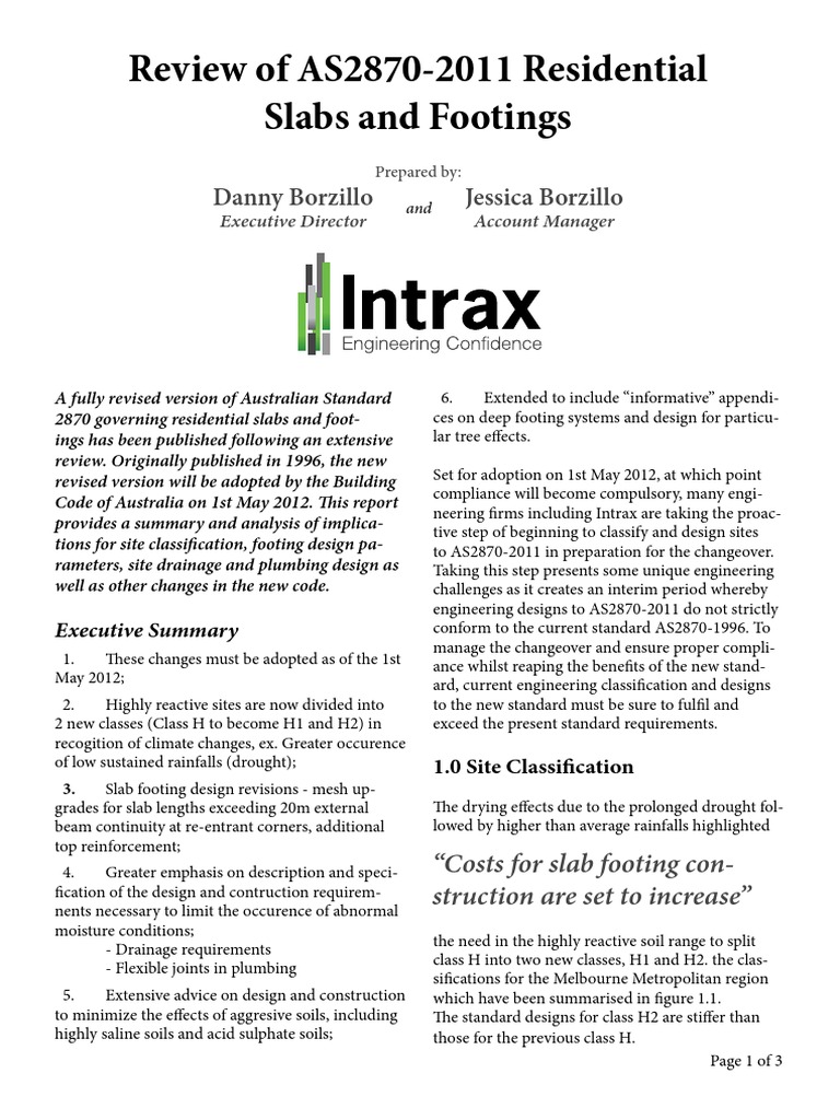 Review of AS2870-2011 | PDF | Drainage | Soil